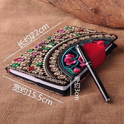 2016 china supplier christmas gift custom embroidery design notebooks