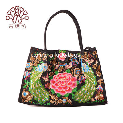 National trend hmong embroidery handbag chinese fashion ladies handbags