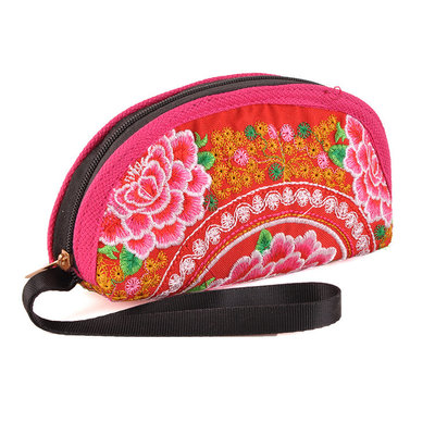 woman embroidery Mini coin purse with Chinese traditional style