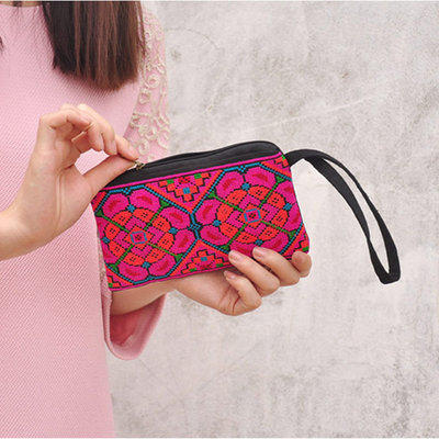 cross stitch fabric embroidery handbag purse ethnic borse hmong bags