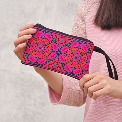 cross stitch fabric embroidery handbag purse ethnic borse hmong bags
