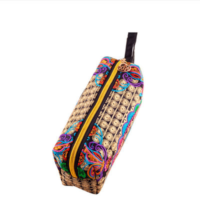 wholesale canvas embroidery stationery colored pencil set cosmetic bag