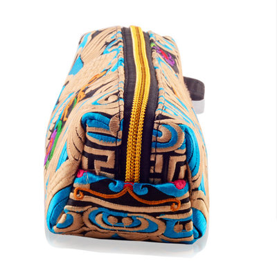 wholesale canvas embroidery stationery colored pencil set cosmetic bag