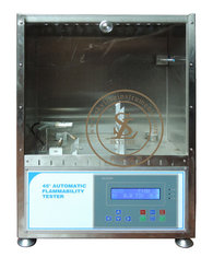 China Textile Testing Equipments Stainless steel manufacturing 45 degree Automatic Flammability Tester supplier