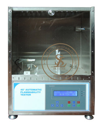 Textile Testing Equipments Stainless steel manufacturing 45 degree Automatic Flammability Tester supplier