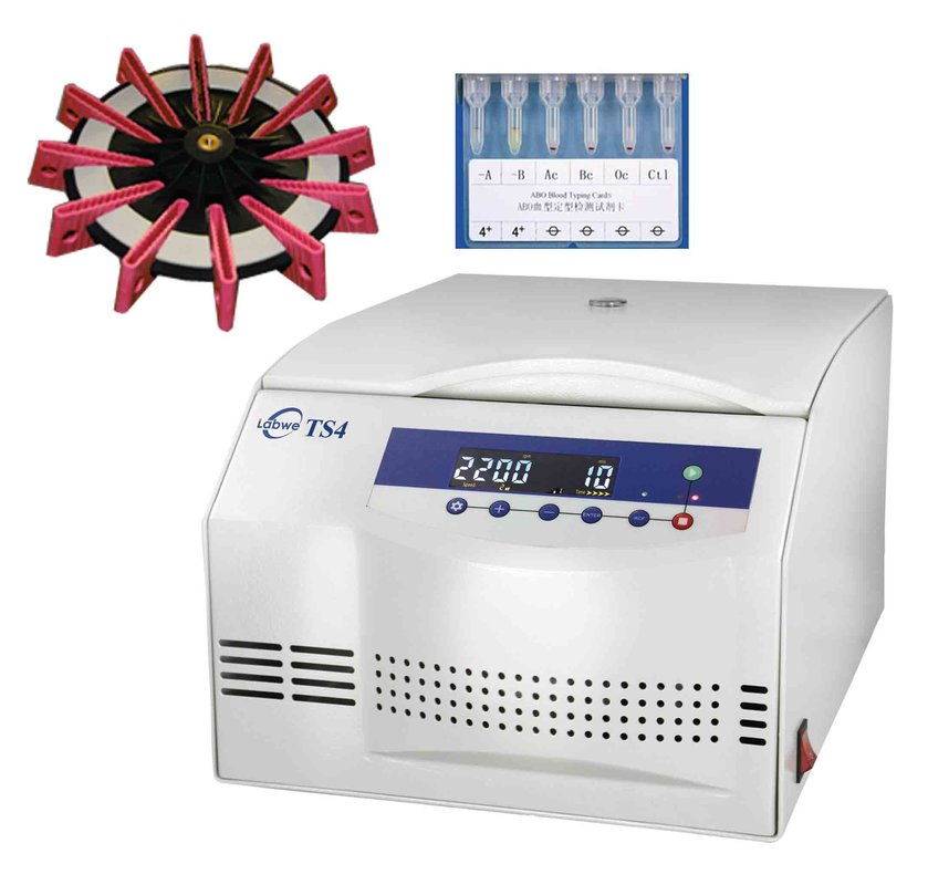 Adjustable Speed Gel Card Centrifuge , Medical Blood ID Centrifuge Machine TS4 With CE / ISO