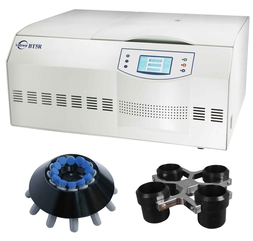BT5R Benchtop 4*800ml Refrigerated Centrifuge Machine / Low Noise Blood Centrifuge Machine
