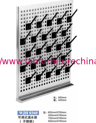 304 STAINLESS STEEL SINGLE FACED LAB PEGBOARD ,304stainless steellab pegboard supplier