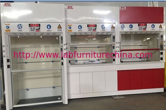 1200 / 1500 / 1800 mm White / Blue Anti Corrosion / Acid / Alkali Steel Fume Hood Manufacturers supplier
