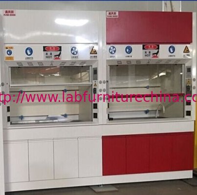 1200 / 1500 / 1800 mm White / Blue Anti Corrosion / Acid / Alkali Steel Fume Hood Manufacturers supplier
