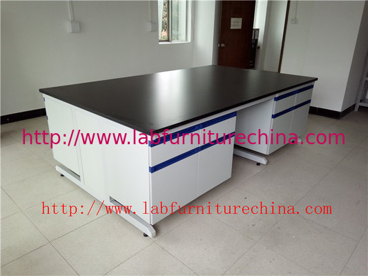 Anti Corrosion /  Acid / Alkali School Lab  Island Bench Furniture Fitting For College  / University   Laboratory supplier