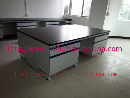 Anti Corrosion /  Acid / Alkali School Lab  Island Bench Furniture Fitting For College  / University   Laboratory supplier