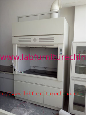1500 mm  All Steel Frame Blue /  White Lab furniture Fume Hood  Cupboard For Chemistry Laboratory supplier
