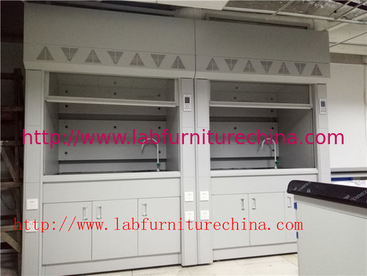 1500 mm  All Steel Frame Blue /  White Lab furniture Fume Hood  Cupboard For Chemistry Laboratory supplier