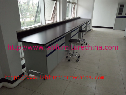 1500 mm   Width  Steel Wood Frame Blue /  White Science Laboratory Cabinets   Furniture For High School / Hospital supplier