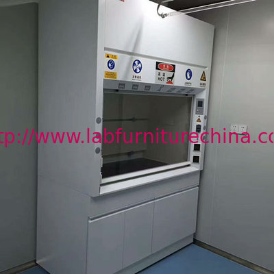 1500 mm  All Steel Frame Blue /  White Lab furniture Fume Hood  Cupboard For Chemistry Laboratory supplier
