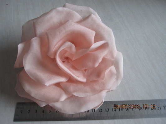 Beautiful Elegant Artificial Pink Silk Flower Headpieces Carnival , Christmas