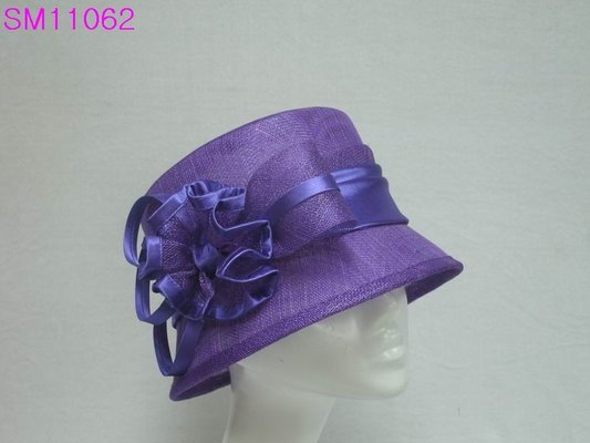 Cloche Simple Sinamay Ladies Fashion Hats , ladies wedding hats