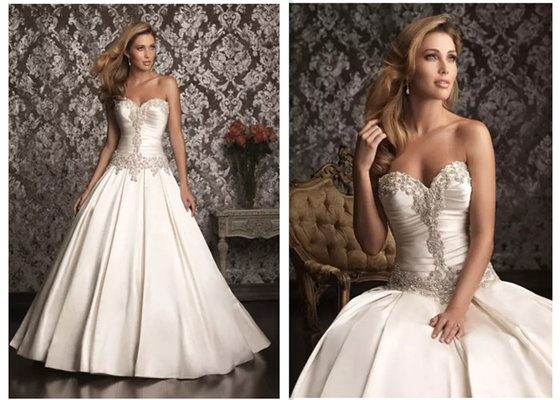 Luxury Puffy Ball Gown Wedding Dresse , Princess Most Beautiful Ball Gowns