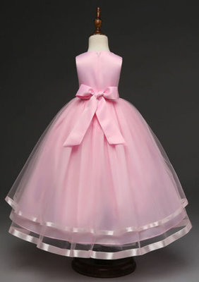 Floral Formal Sparkly Flower Girl Dresses Off Shoulder Strapless Design