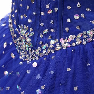 Long Chiffon Blue Prom Dresses , Sequins Mermaid Evening Prom Dresses