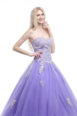 Purple Floor Length Short Prom Dresses With Sleeves Embroidered Pearls Decoration