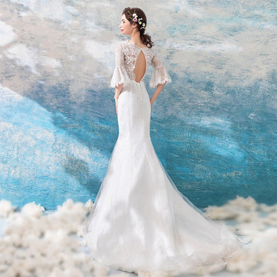 Feast Formal Ladies Wedding Dresses With Short Sleeve Color Optional