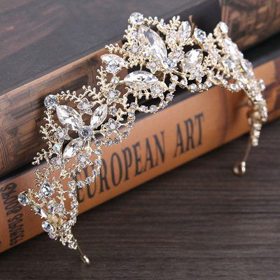 Charm Heart Clear Crystal Crown For Bridal Tiaras Pageant Party Prom Gift