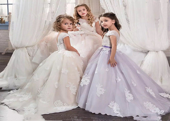 Vestidos brillantes del florista del desfile del partido para casarse la comunión de la graduación de Pascua