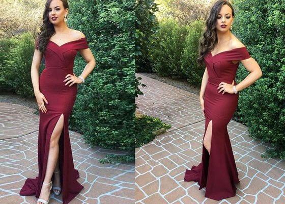 Vestidos del baile de fin de curso del tamaño extra grande del satén de las mujeres, vestidos del baile de fin de curso del vestido de bola libre de Midi
