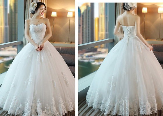 La mayoría del vestido de bola blanco hermoso de la boda del color, Niza vestidos para casarse