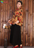 YIZHIQIU yellow ink painting long sleeve Casual blouse for autumn