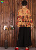 YIZHIQIU yellow ink painting long sleeve Casual blouse for autumn