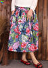 Autumn Breathable Chinese Long Skirts Flower Printed For 18-60 Years Old