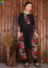 Chinese Style Womens Linen Suits Clothing Black Blouse And Pants Casual Suit