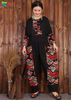 Chinese Style Womens Linen Suits Clothing Black Blouse And Pants Casual Suit