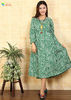 O Neck Floral Print Cotton Long Sleeve Dress Thick Thickness , 0.3kg Weight