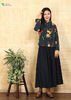 Embroidery Green Cotton Cheongsam Blouse Casual / Formal Style For Ladies