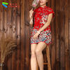 Chinese pattern short sexy cheongsam qipao dress