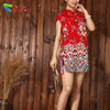 Chinese pattern short sexy cheongsam qipao dress