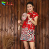 Chinese pattern short sexy cheongsam qipao dress
