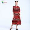 Short Sleeve Chinese Dress Cheongsam Split Vintage Printed For Mother'S Day Gift