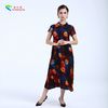Modified Traditional Cheongsam Dress , Cotton One Piece Long Cheongsam Dress