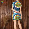 Soft Casual Wear Short Cheongsam Dress , Vintage Chinese Floral Dress
