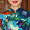 Soft Casual Wear Short Cheongsam Dress , Vintage Chinese Floral Dress