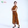 Modified Casual Chinese Long Dress Qipao , Sleeveless Cheongsam Dress