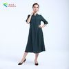 Pure Color Cotton Chinese Dress Cheongsam One Piece Dress For Daily Wear