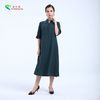 Pure Color Cotton Chinese Dress Cheongsam One Piece Dress For Daily Wear