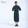 Pure Color Cotton Chinese Dress Cheongsam One Piece Dress For Daily Wear