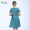 Knee Length Short Cotton Summer Dresses Flower Pattern Printing , None Decoration
